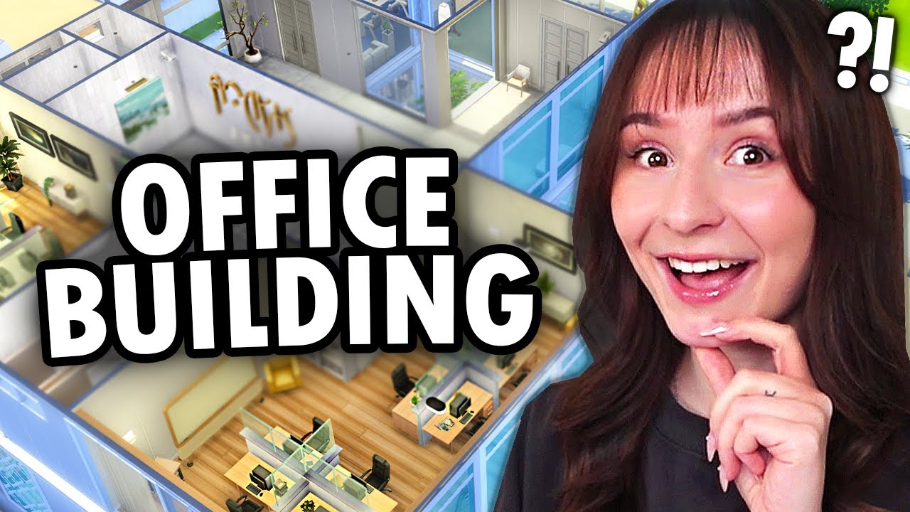 I built an OFFICE BUILDING in The Sims 4 Businesses & Hobbies - YouTube