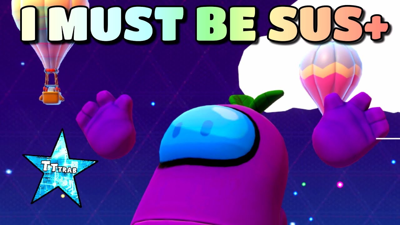 I MUST BE SUS AGAIN! FallGuys Among Us Purple Bean Arrives! - YouTube