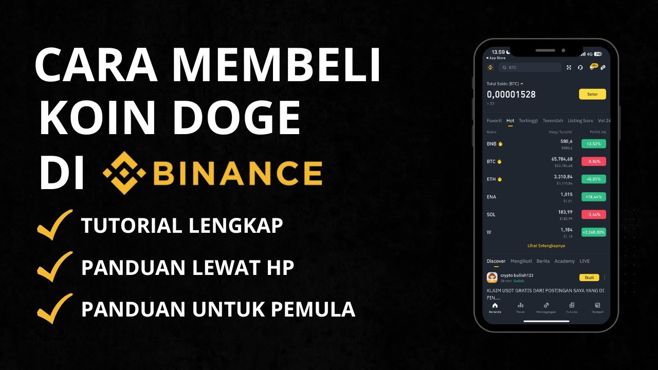 Sukses ! Cara Membeli Koin Doge Di Binance Untuk Pemula - YouTube