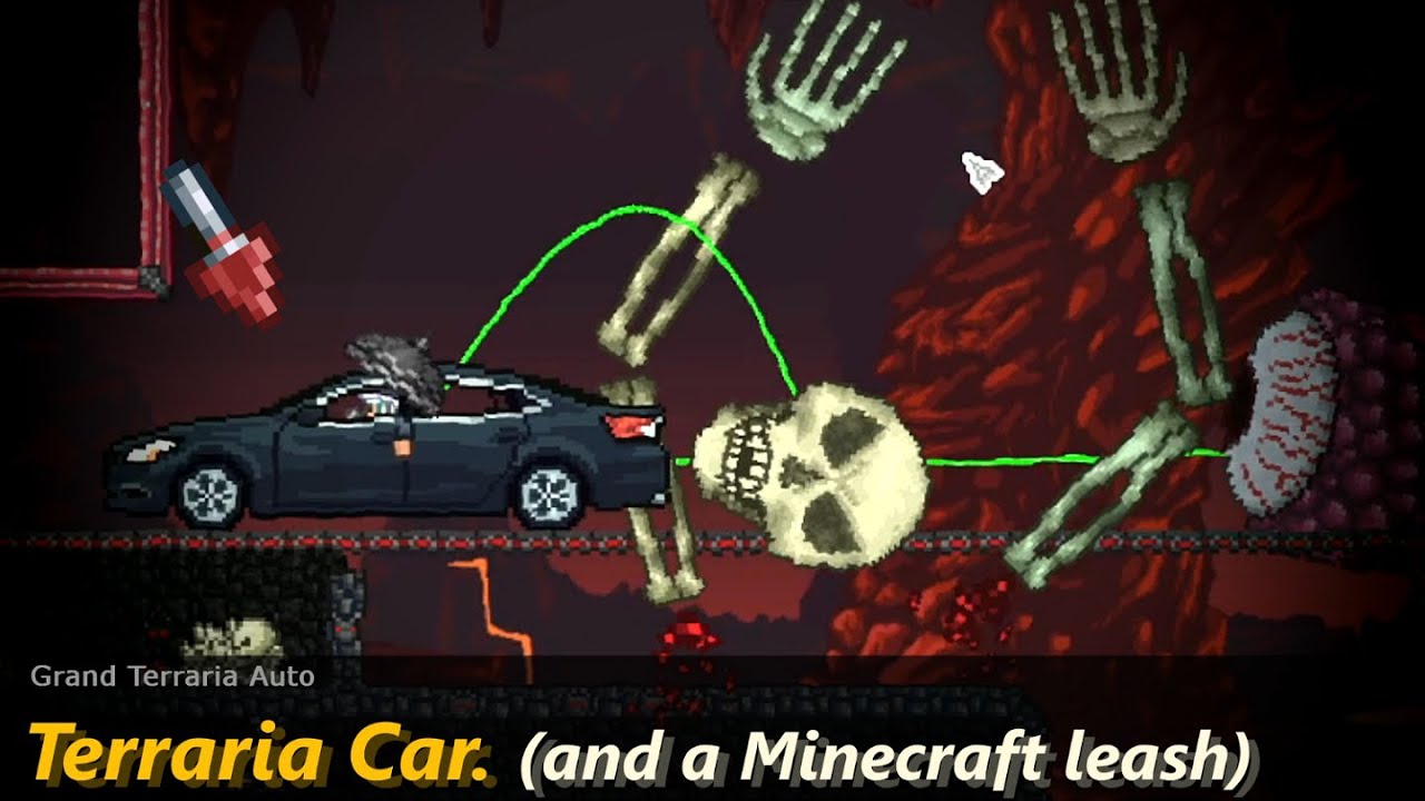 Terraria, with a car. Because Terraria mod exists. - YouTube