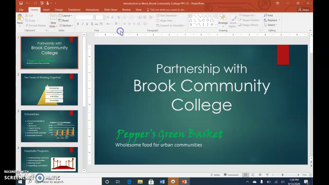 word presentation ppt