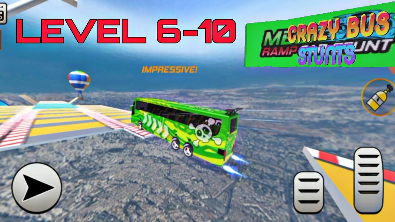 crazy bus stunts level 6-10 | Bus stunts game | 3D video games | Game ...