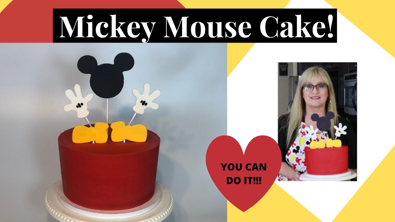 Mickey Mouse Cake l How to make a Mickey Mouse Cake l Easy l Beginner ...