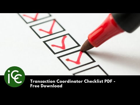 Transaction Coordinator Checklist PDF - Free Download