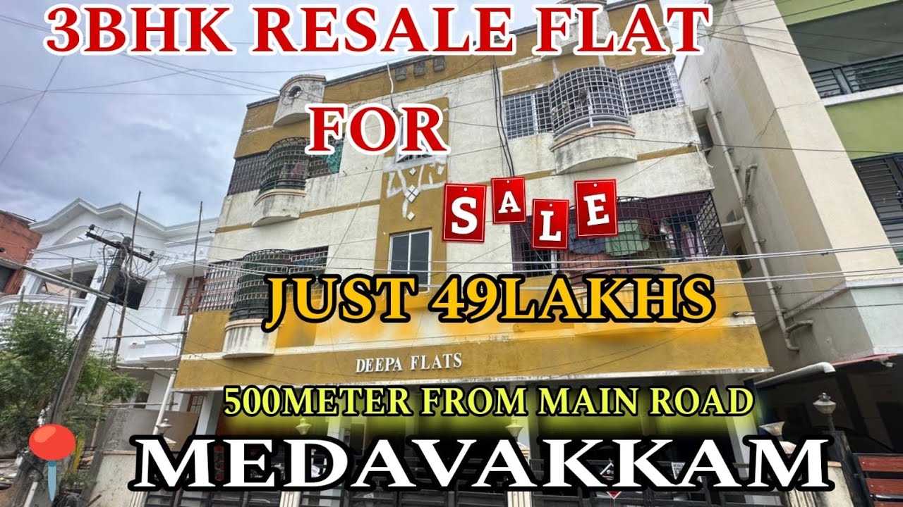 ID315🔥MEDAVAKKAM PRIME LOCATION RESALE 3BHK FLAT FOR SALE#medavakkam ...