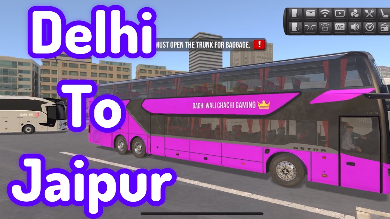Delhi to Jaipur Pink Bus in Pink City | Bus Simulator Ultimate - YouTube
