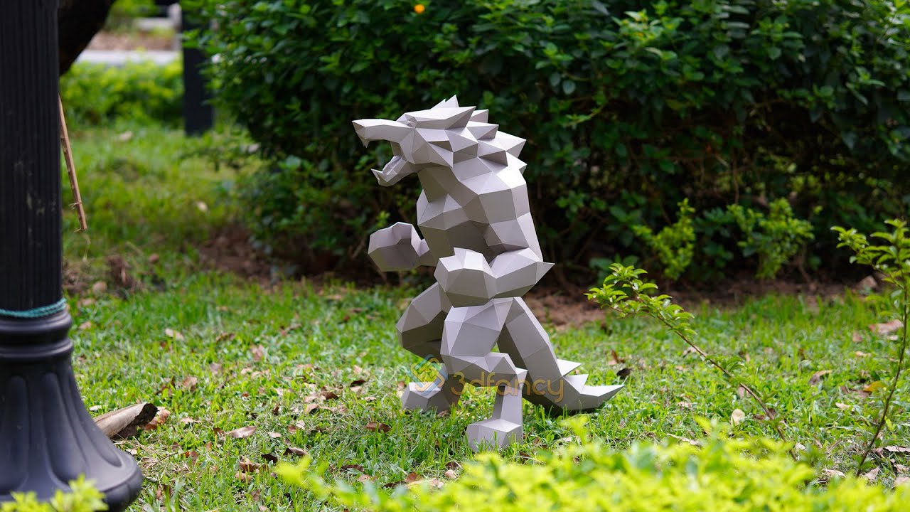 DIY Low Poly Werewolf Papercraft – Easy 3D Paper Sculpture Tutorial ...