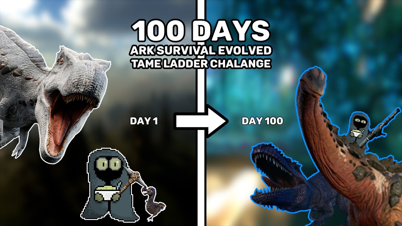 ARK 100 Days Tame Ladder Challenge | Ghoul With Gruel - YouTube