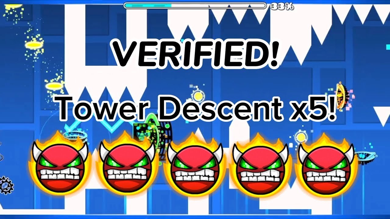 "tower descent x5" (VERY FUN CHALLENGE) - YouTube
