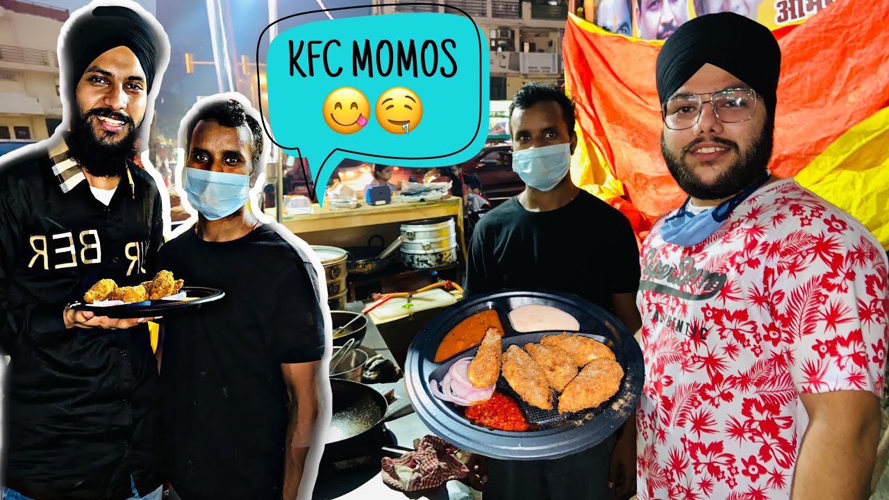 Kfc paneer sweet corn momos🤤 || kfc chicken momos😋 Avntika markeet ...