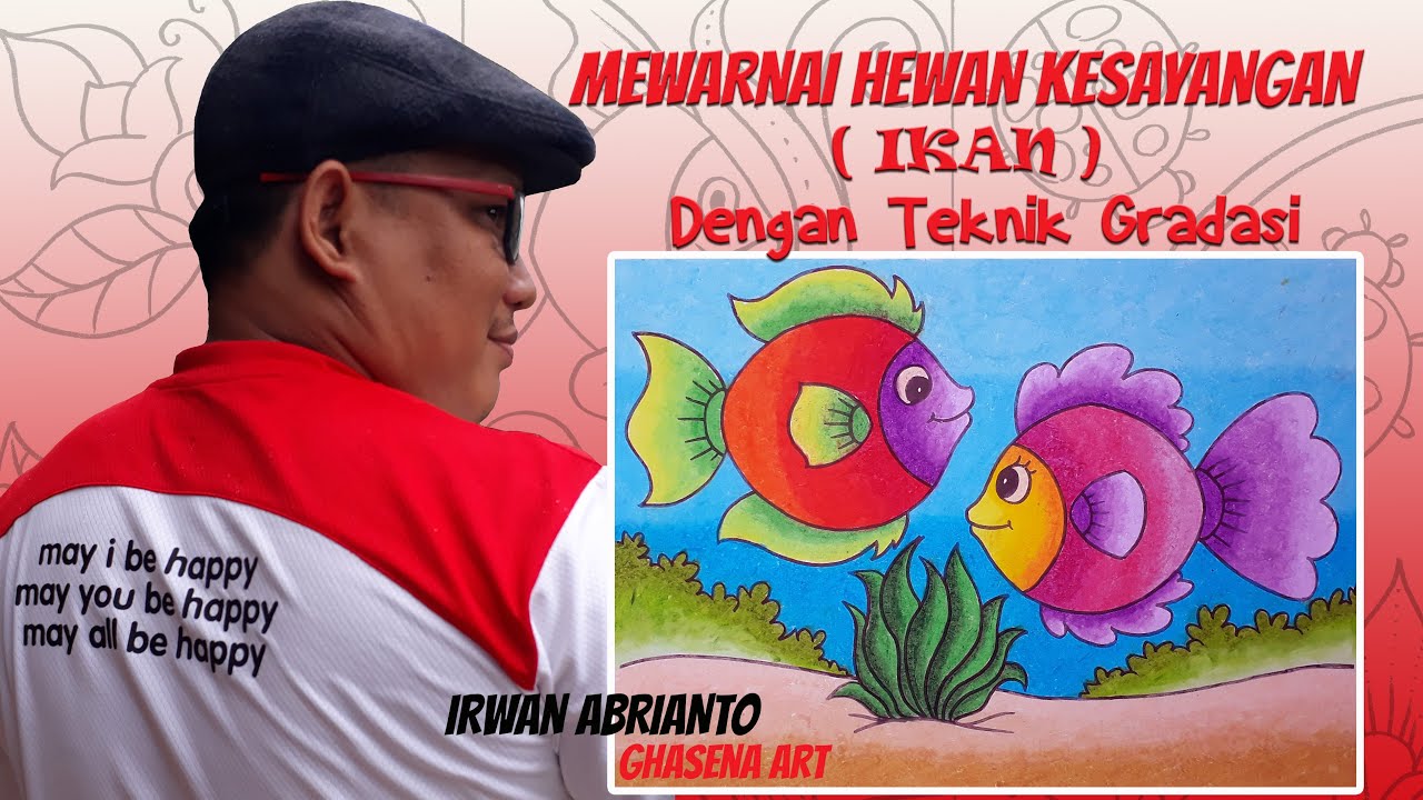 Mewarnai Hewan Kesayangan (Ikan) Dengan Teknik Gradasi - YouTube