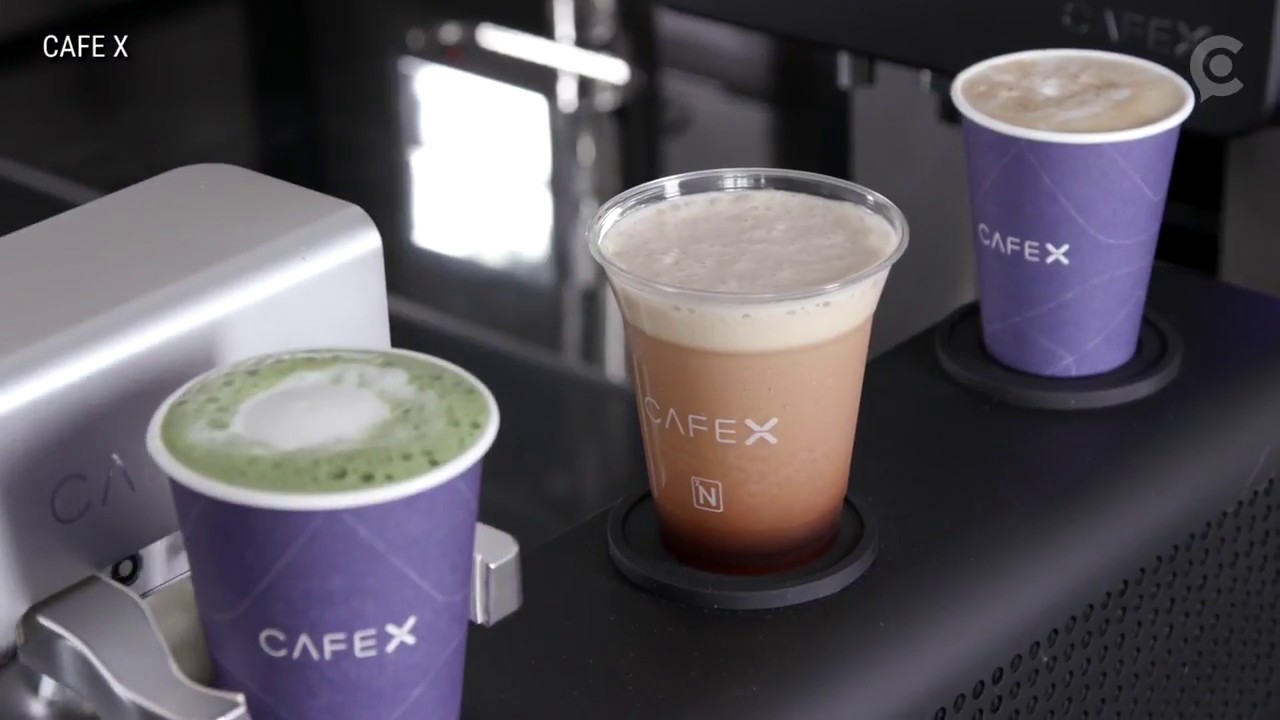 Cafe X 's high tech coffee bars trade baristas for bots - YouTube