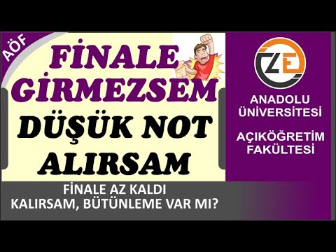 AÖF Dönem sonu final sınavına girmezsem veya düşük not alırsam ne olur, Bütünleme Sınavı Var mı