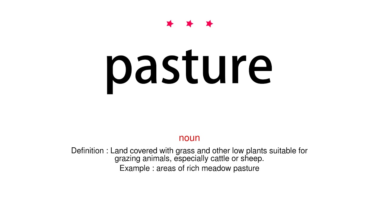 How to pronounce pasture - Vocab Today - YouTube