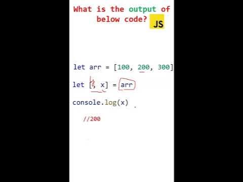 array destructuring in javascript | destructuring in javascript| javascript interview questions ...
