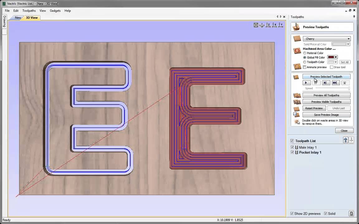 Vectric V8 Tutorials - Auto Inlay Toolpath Guide - YouTube