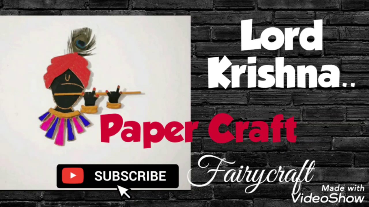 Paper Craft |Hand craft |Lord Krishna..#Paper craft, #Handmade - YouTube