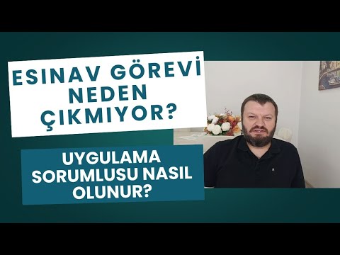 ESINAV GÖREVİ neden çıkmıyor? ESINAV uygulama sorumlusu nasıl olunur? Kimler nasıl sertifika alır?