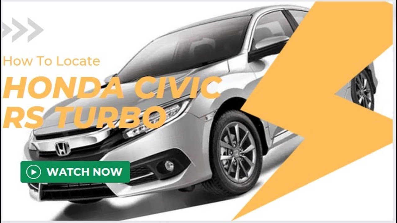 How to locate Honda Civic RS Turbo Engine Number - YouTube