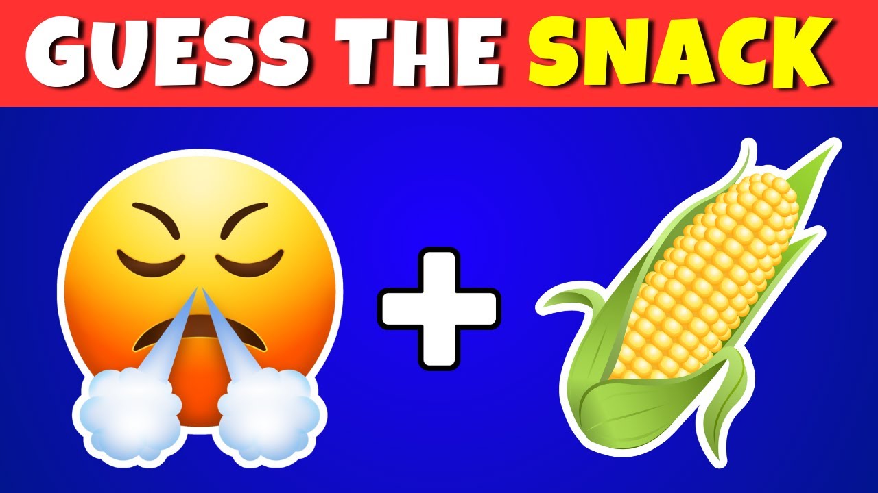 Guess The SNACK BY EMOJI 🍕🍫| guess the food by emoji 🍔🍿| Emoji quiz ...
