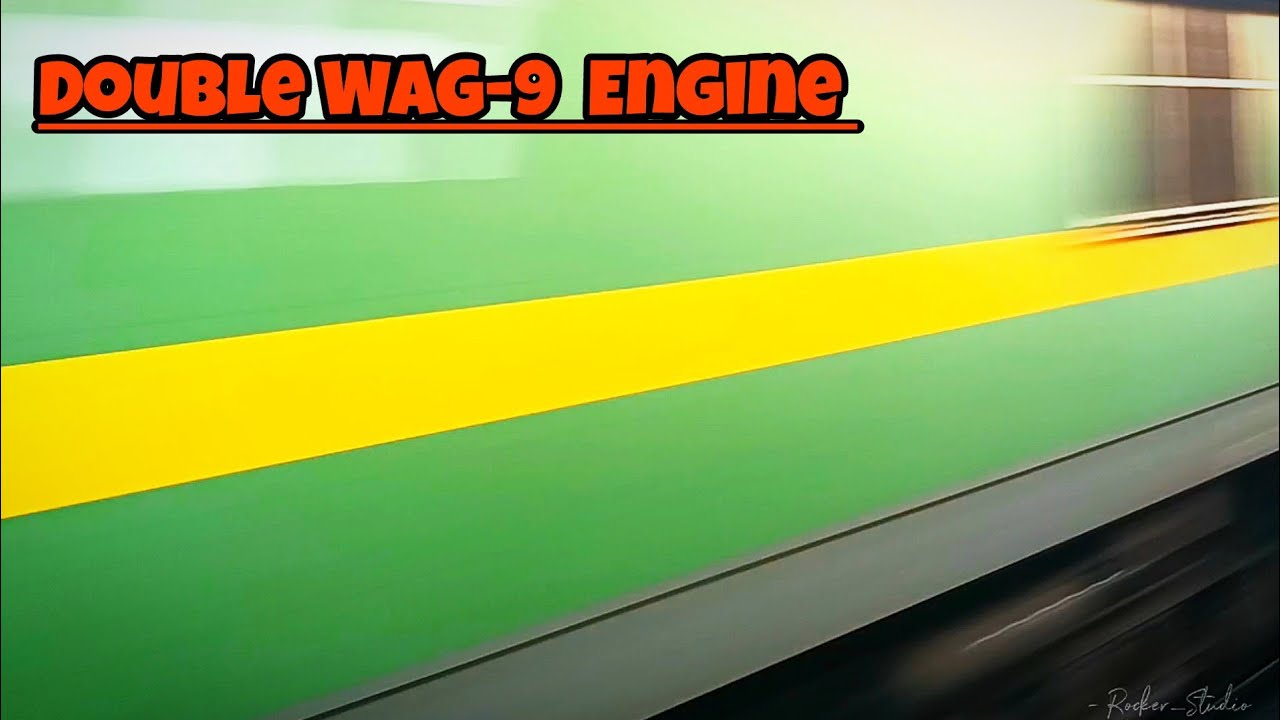 Goods Train with Double WAG-9 Engine | #Rocker_Studio - YouTube