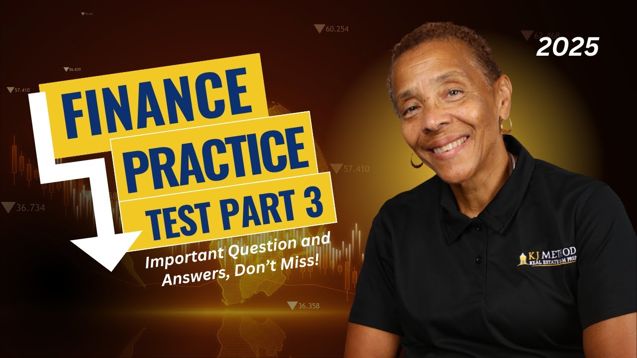💸 Finance Practice Test Part 3 | Real Estate Exam Questions & Step-by ...