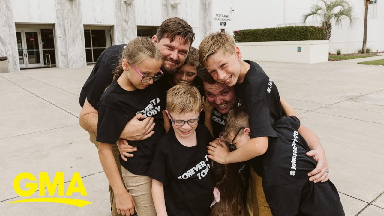 Dads celebrate 1st Father's Day after adopting 6 siblings | GMA - YouTube