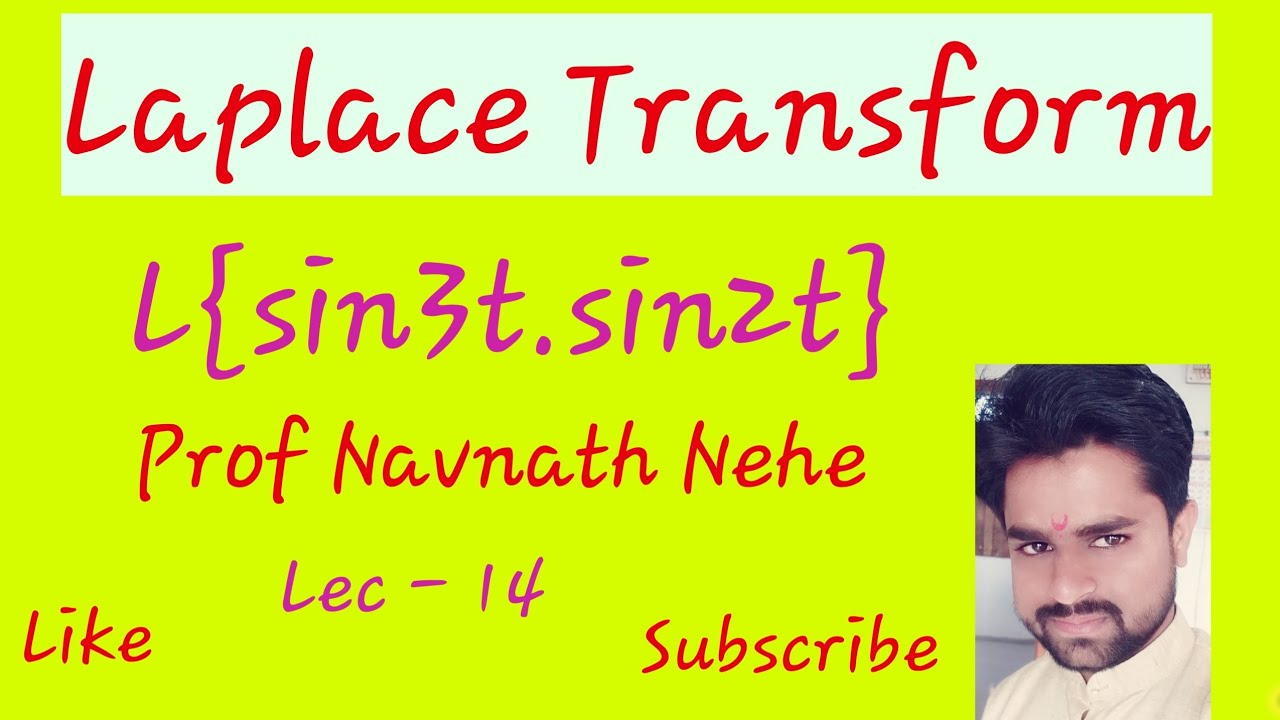 L{sin3t.sin2t} example | Laplace transform | enggenearing mathematics ...