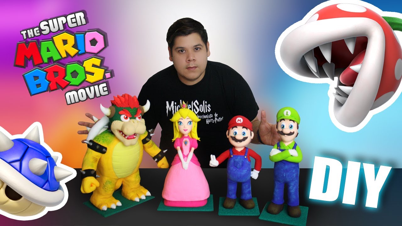 como hacer a los personajes de mario bros con foamy moldeable - YouTube