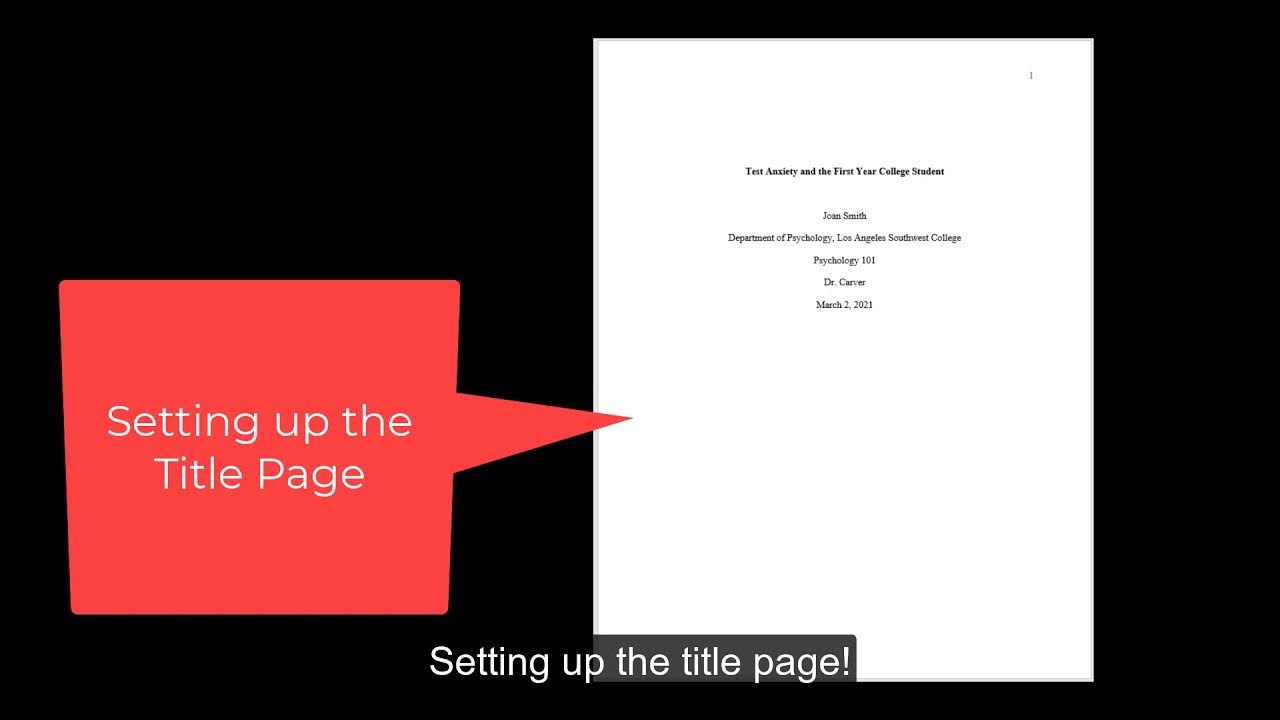 APA 7th Formatting Student Papers in Microsoft Word - YouTube