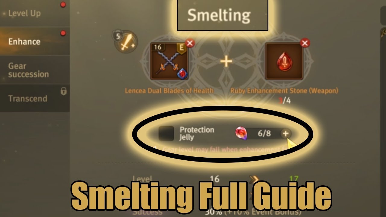 DONT WASTE PROTECTION JELLY, FULL SMELTING GUIDE- World Of Dragon Nest ...