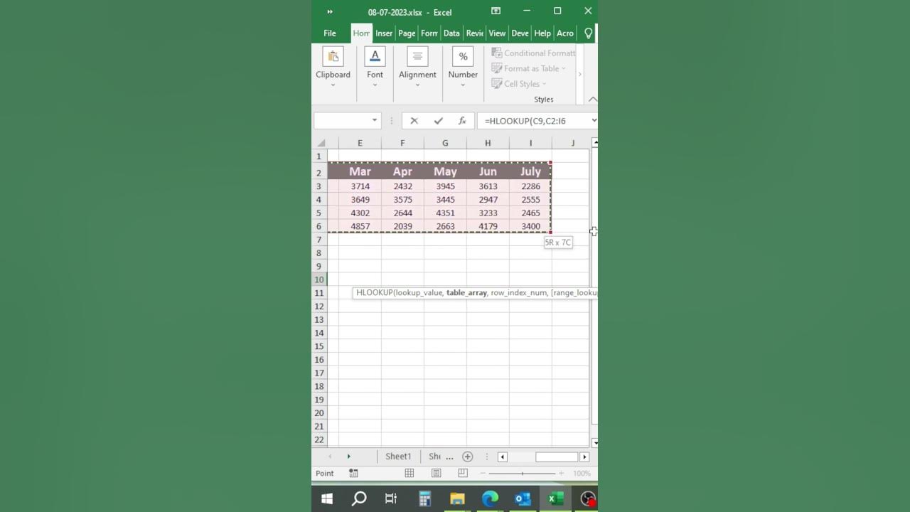 How To Use Hlookup Formula In Excel Excel Exceltips Viral Excelformula Youtube 5736