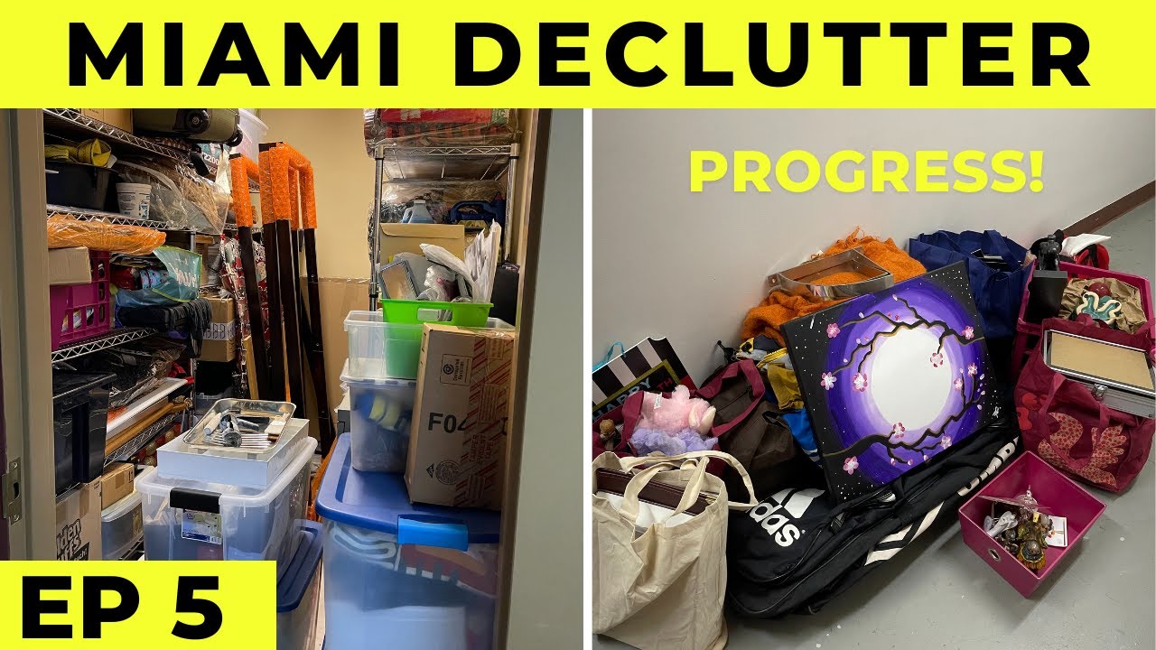 HOARDER Closet Decluttering 2nd Day pt. 1 | MIAMI DECLUTTER Ep. 5 - YouTube