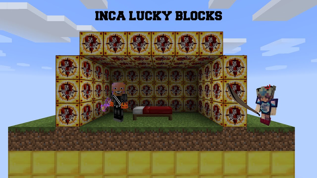 Minecraft Overpowered Inca Lucky Block Bedwars Youtube