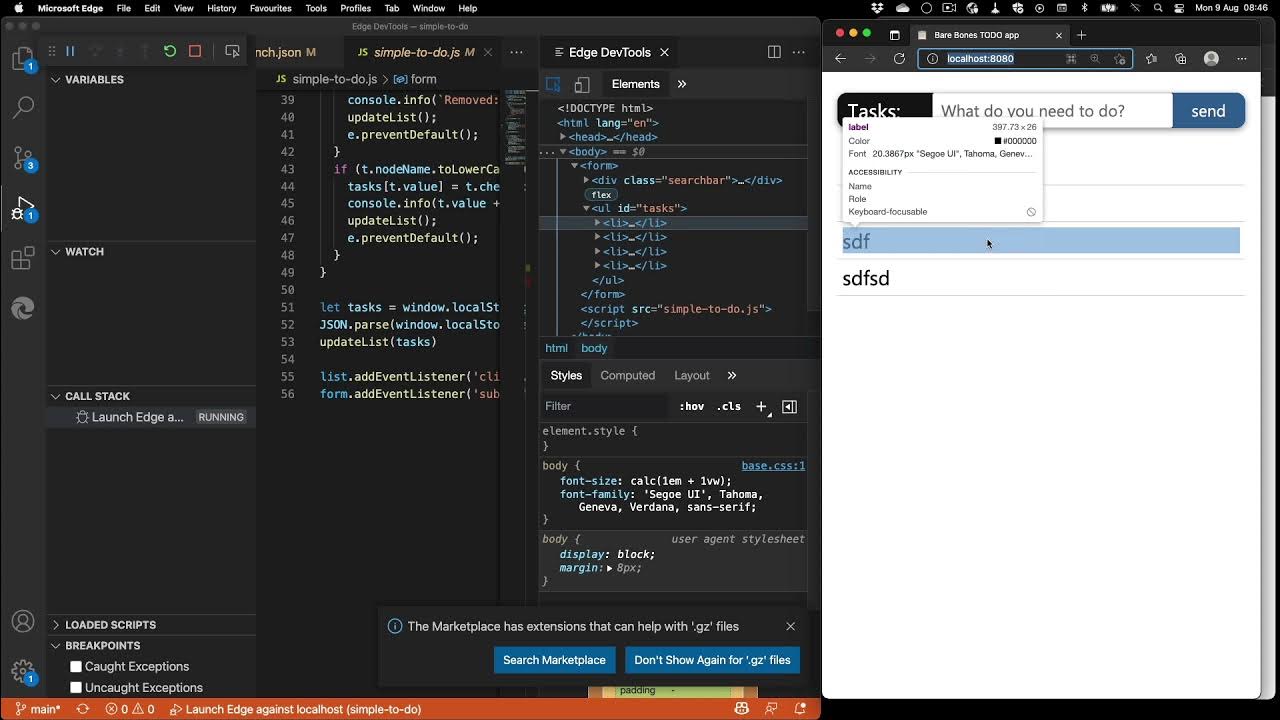 Using the Inspect Tool in the Edge Tools for VS Code extension - YouTube