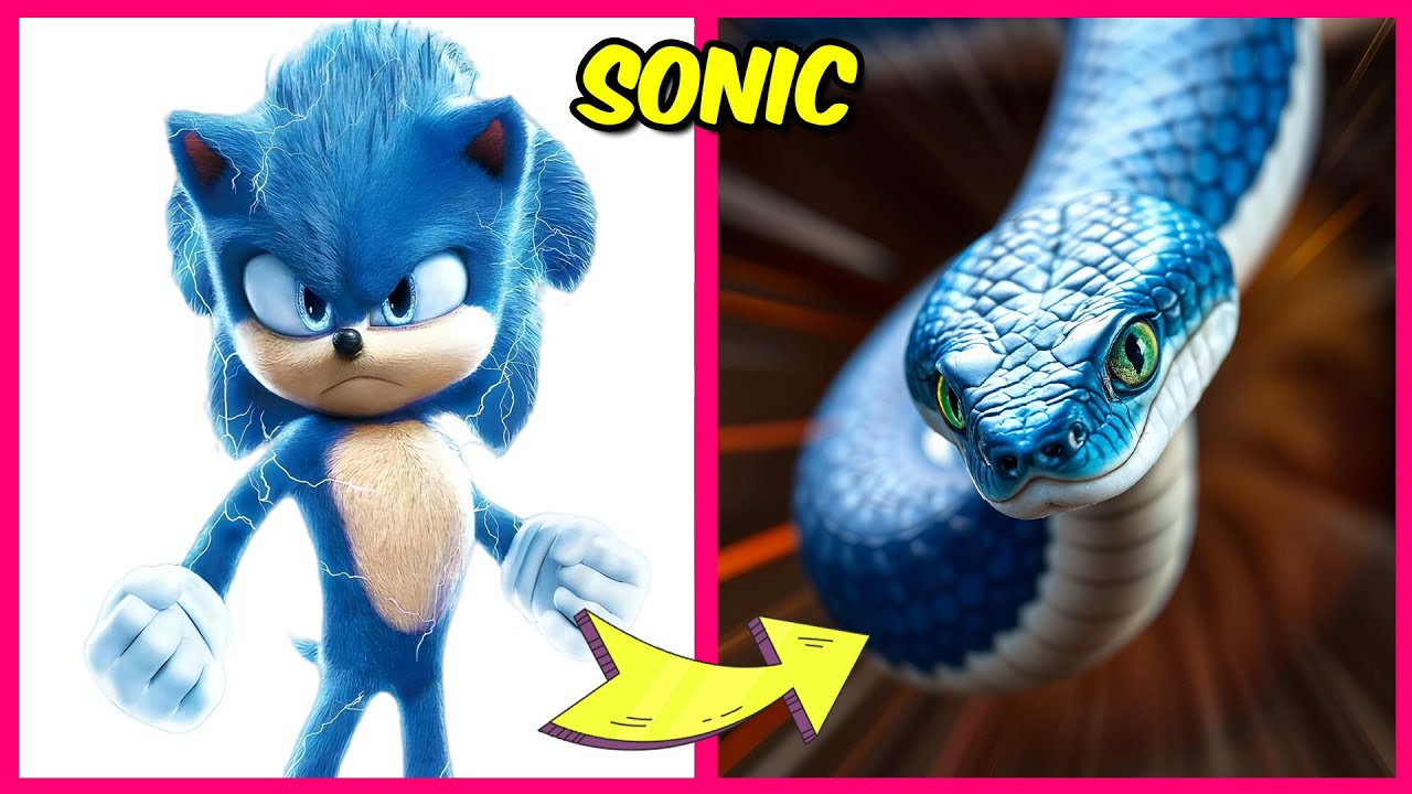 Sonic The Hedgehog 3 Characters As Snakes🐍💙 + Growing Up Evolution ...
