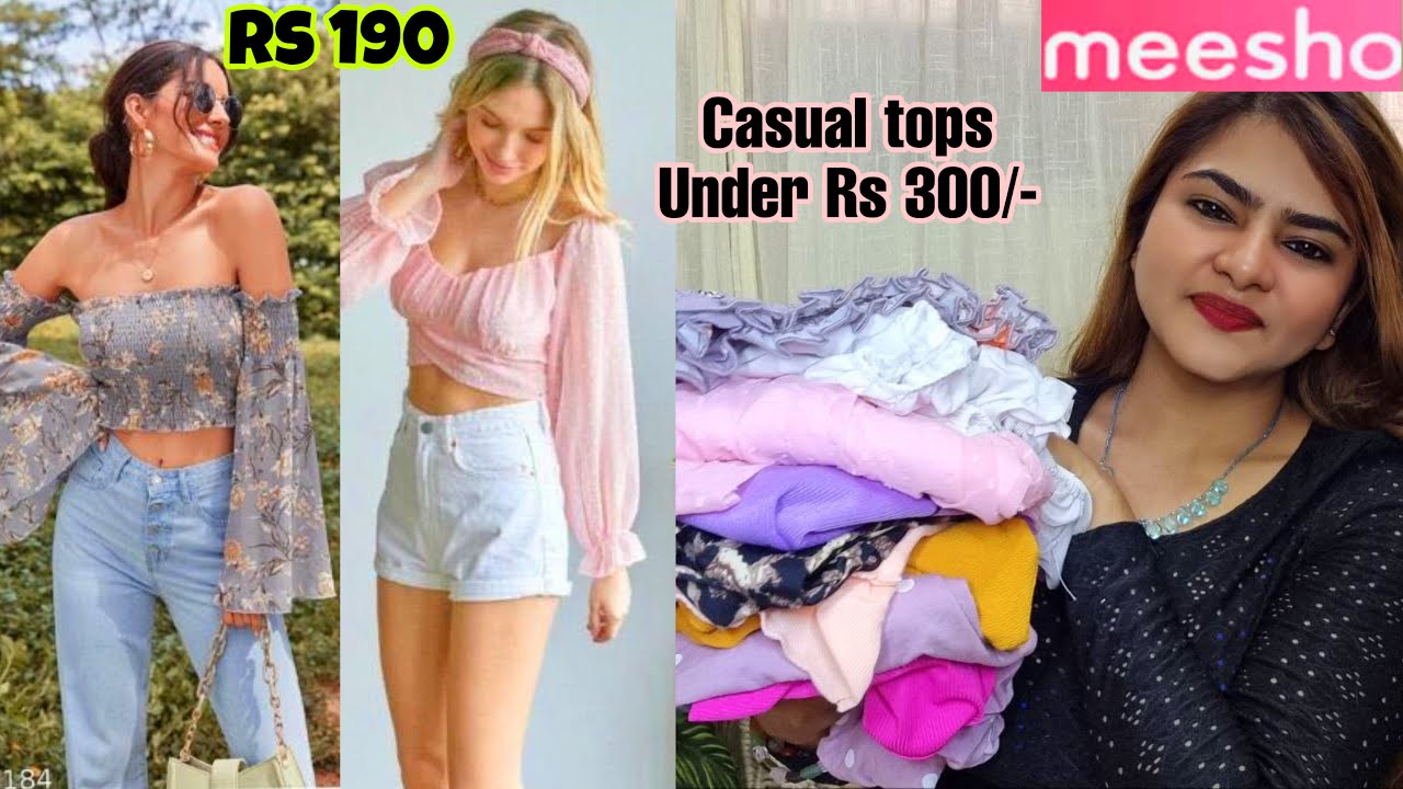 Meesho Top haul Rs 190 - Rs 300 | Meesho Casual Tops - YouTube