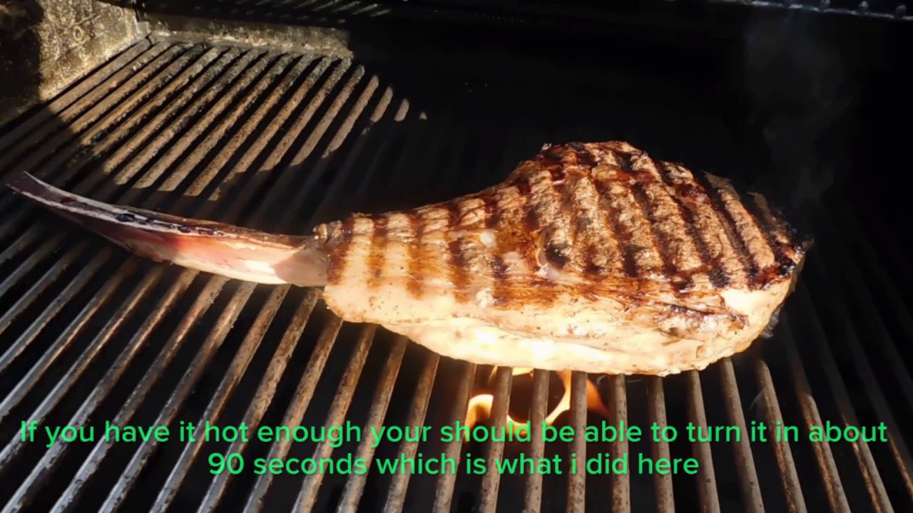 Tomahawk Steak BBQ. Done rare capturing all the moisture and flavor ...