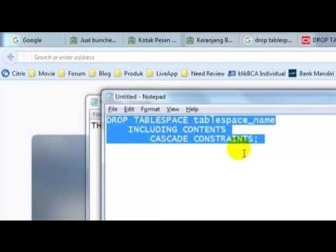 How to drop tablespace in Oracle 10g or 11g - YouTube