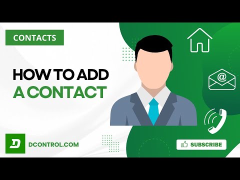 How to add a contact | dcontrol.com - YouTube