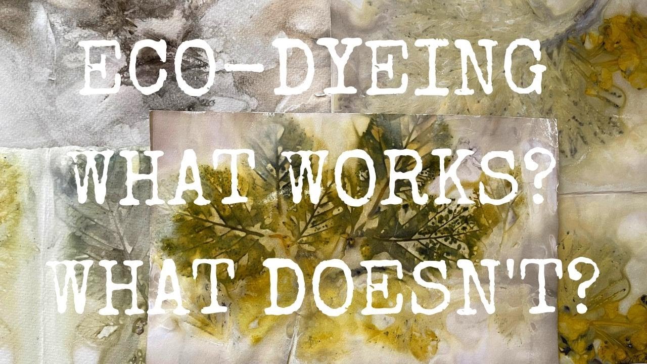 ECO DYEING EXPERIMENTS/WHAT WORKS? WHAT DOESN’T? - YouTube