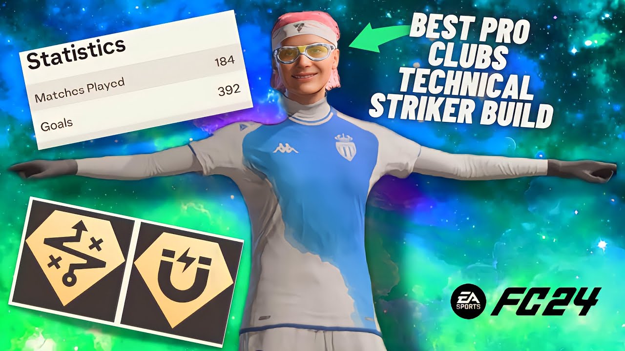 EA FC 24 Pro Clubs Overpowered Technical Striker Build - YouTube