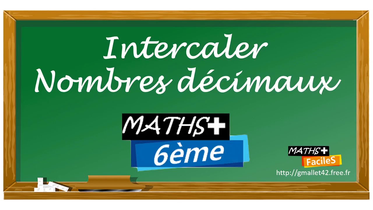 Intercaler nombres décimaux - YouTube