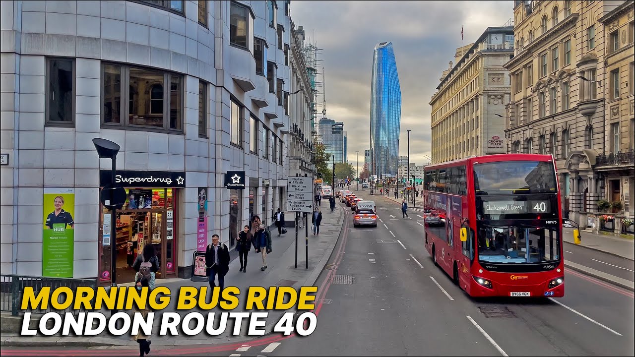 LONDON Bus Ride 🇬🇧 - Route 40 - Morning southbound journey from ...