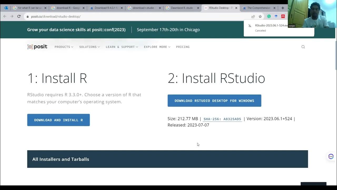 Installation of R., Introduction to R and R. studio - YouTube