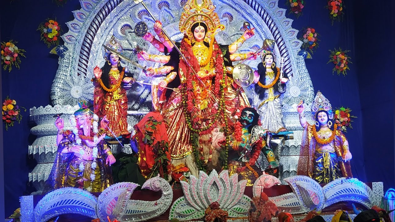 Maa durga pooja celebration -2022 // Maa durga aarti // maa durga vlog# kunal creations - YouTube