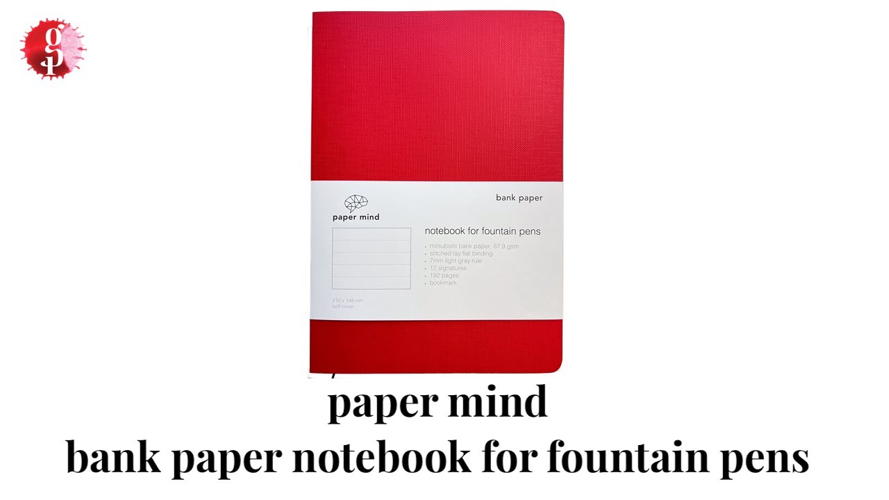 Paper Mind Bank Paper Notebook for Fountain Pens - YouTube