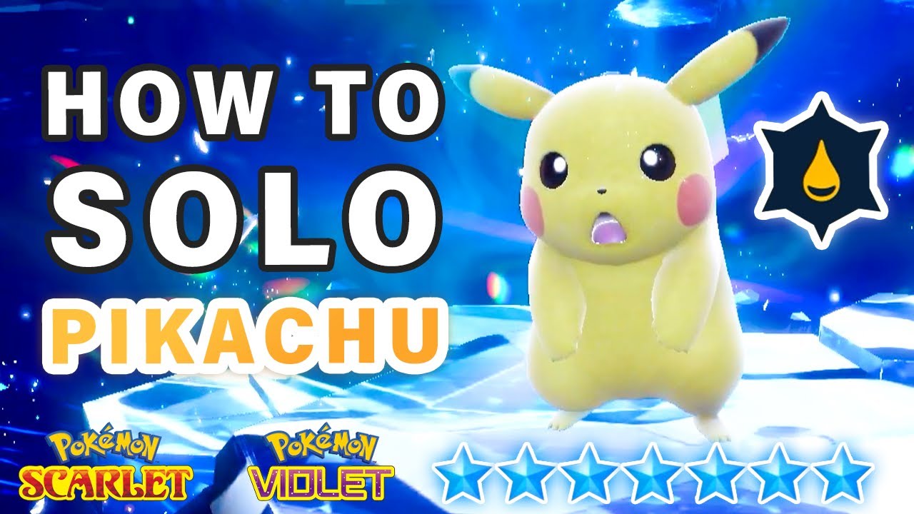 How to SOLO Beat 7 Star PIKACHU Tera Raid Event Pokemon Scarlet ...