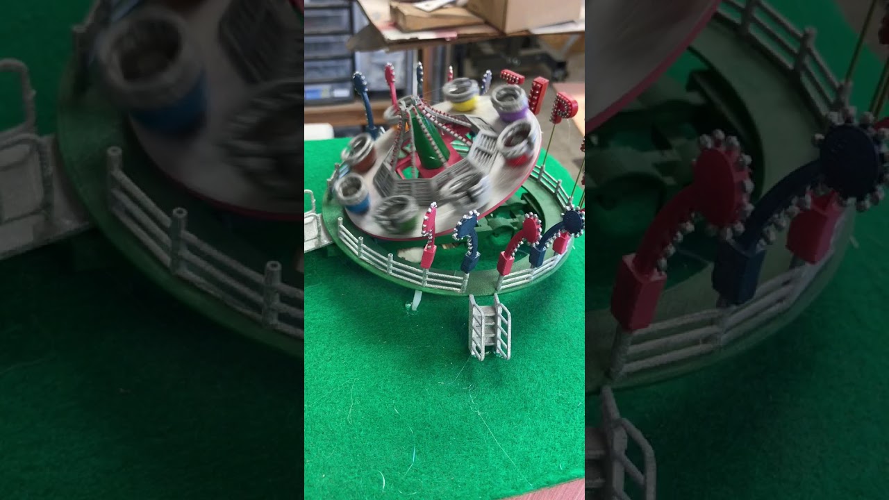 TipTop carnival ride model, HO scale computer controlled - YouTube