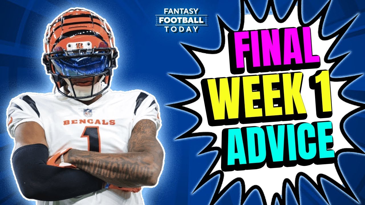FINAL Week 1 Cheat Sheet! LIVE Start/Sit Q&A + Actives/Inactives ...